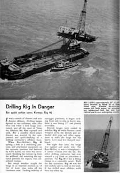 From the archives: drilling rig in danger | Offshore