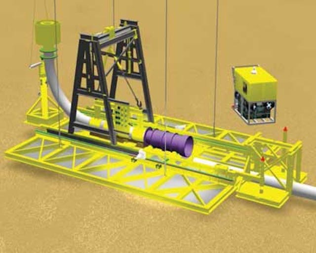 Diverless technique adapted for deepwater repairs, future tie-ins ...