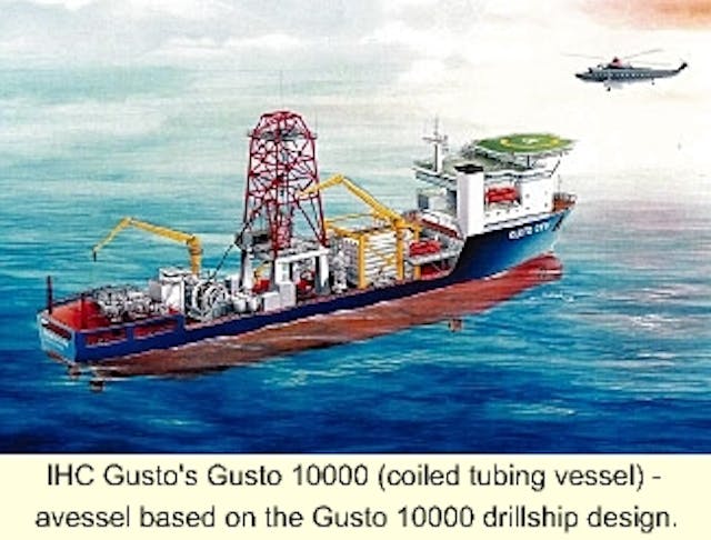 Drillship designed for coiled tubing drilling, completion of subsea ...