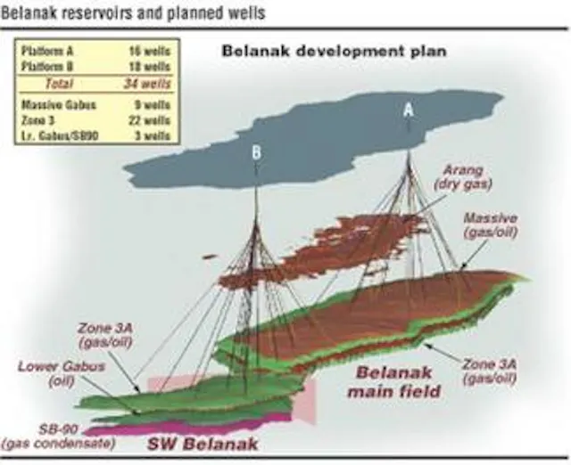 Belanak field development combines platforms, FPSO, FSO, subsea links ...