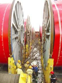 Vessels adapted for long-distance shipments of subsea structures ...