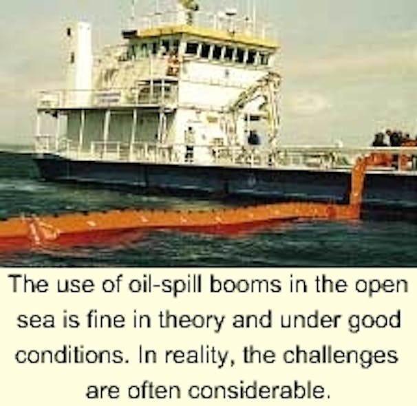 Floating vane withstands strong currents to manage oil spill | Offshore