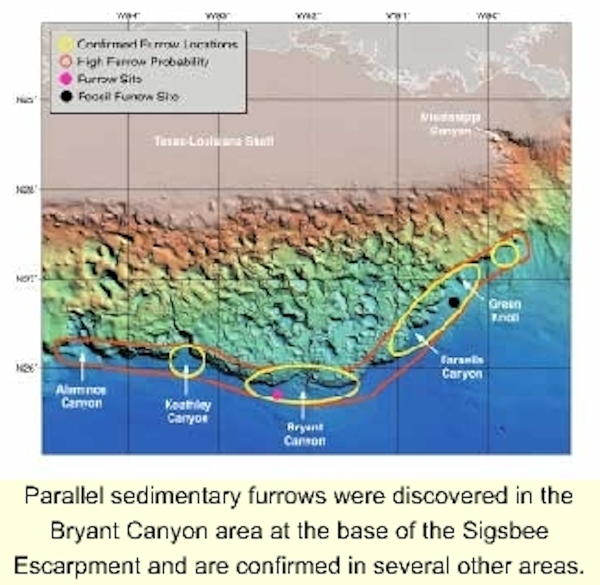 GEOSCIENCES: Deepwater currents form mega-furrows near US Gulf's ...