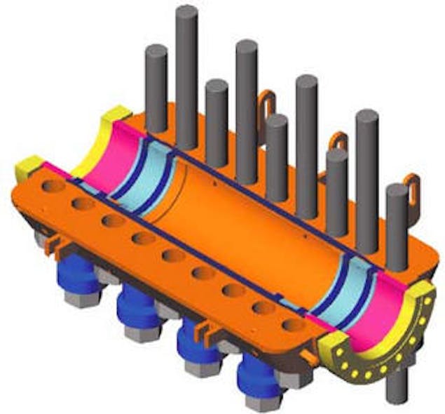 EQUIPMENT/ENGINEERING: Self-sealing pipeline clamps for high pressure ...