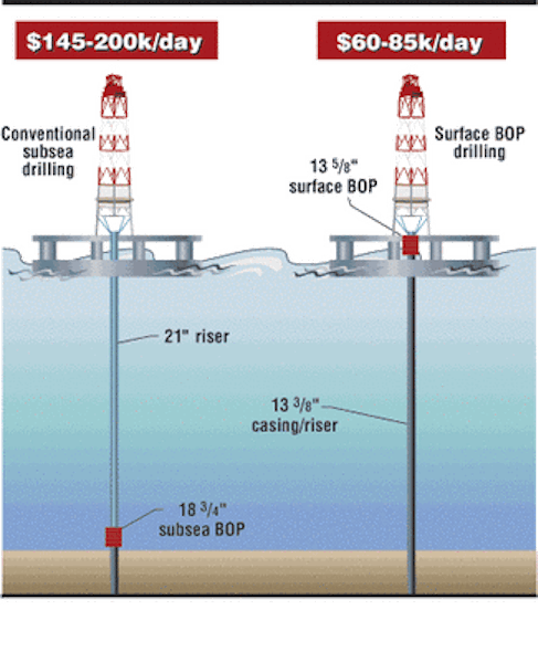 Cutting deepwater costs with surface BOPs, expandable tubulars, pre ...