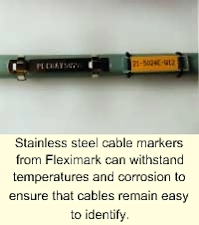 Stainless steel markers designed for on-site assembly in hazardous ...