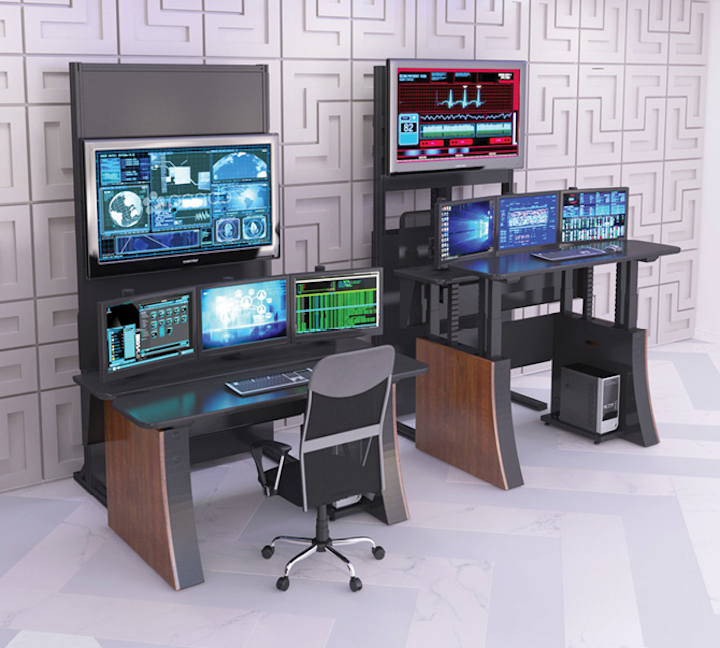 Flexible monitor wall adjusts for ergonomic viewing | Offshore