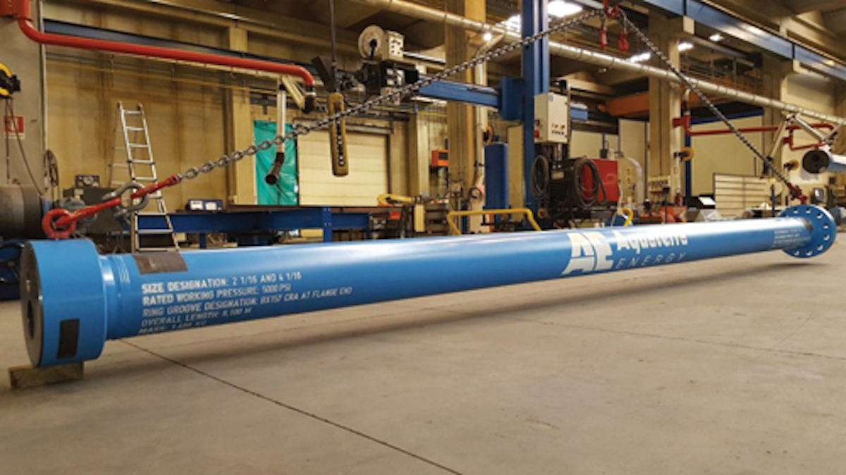 Dual bore crossover riser spool brings weight, pressure monitoring ...