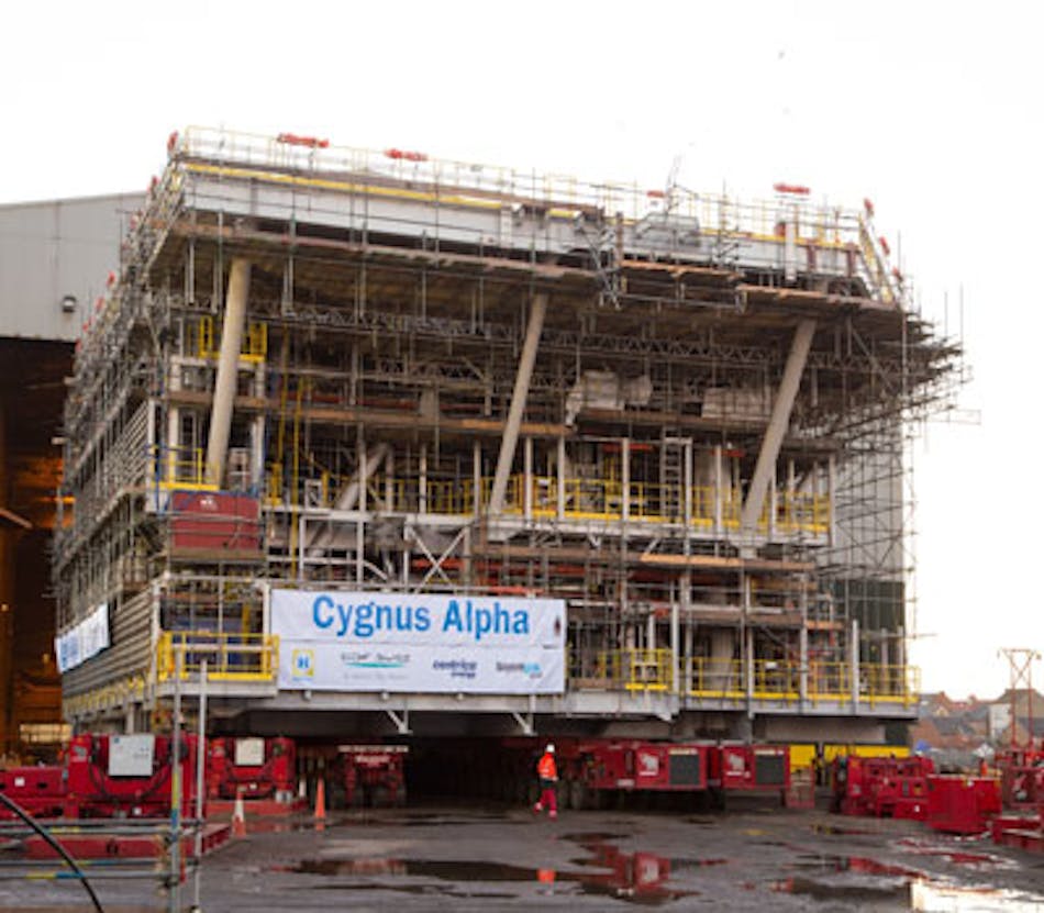 Heerema rolls out first North Sea Cygnus topsides | Offshore