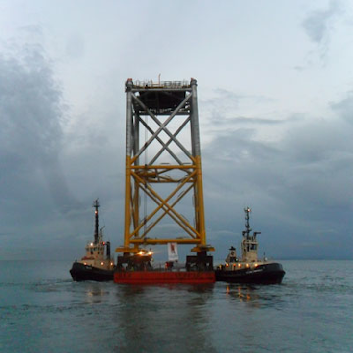 First North Sea Cygnus jacket sails away | Offshore