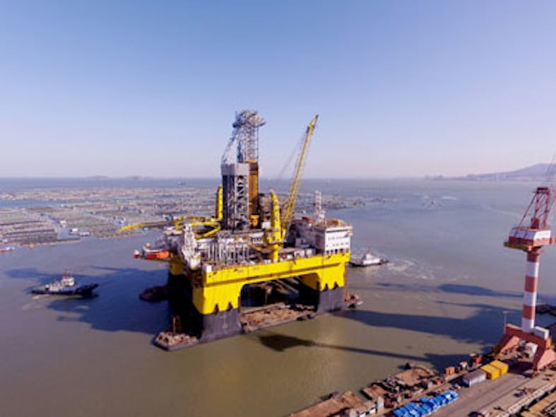 First of two D90 deepwater dual-derrick rigs close to sea trials ...