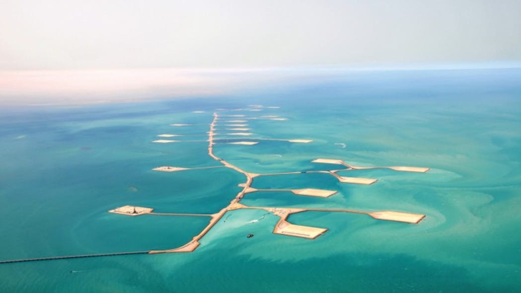 Marine life flourishing around Manifa complex offshore Saudi Arabia ...