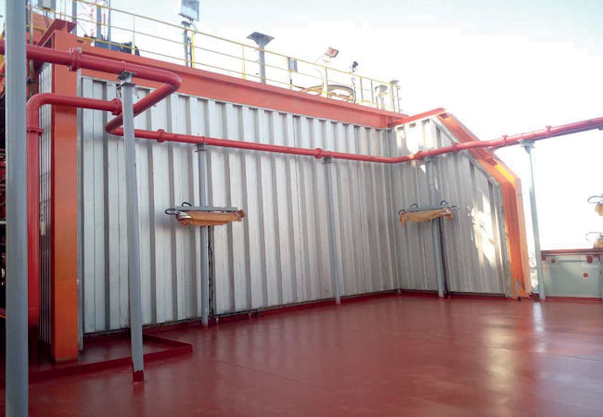 Mech-Tool fire-wall onboard deepwater workover rig | Offshore