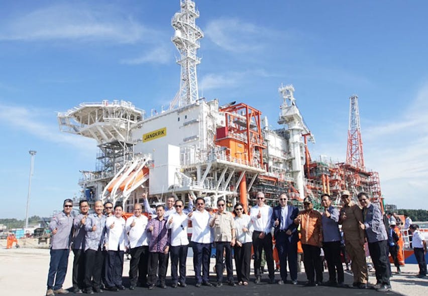 Jangkrik Complex FPU ready to sail to Muara Bakau offshore Indonesia ...