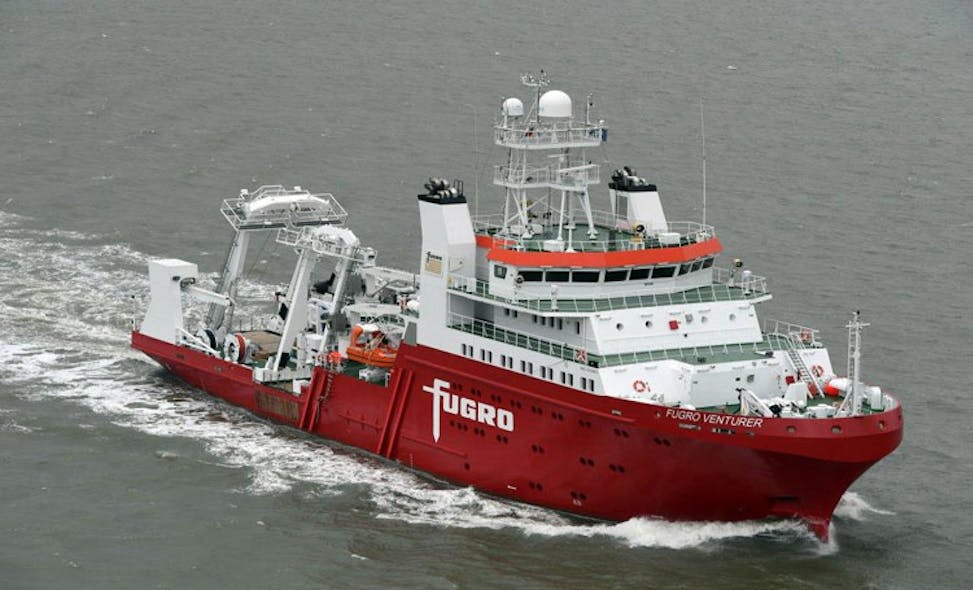 Fugro geophysical vessel equipped with Romica handling systems | Offshore