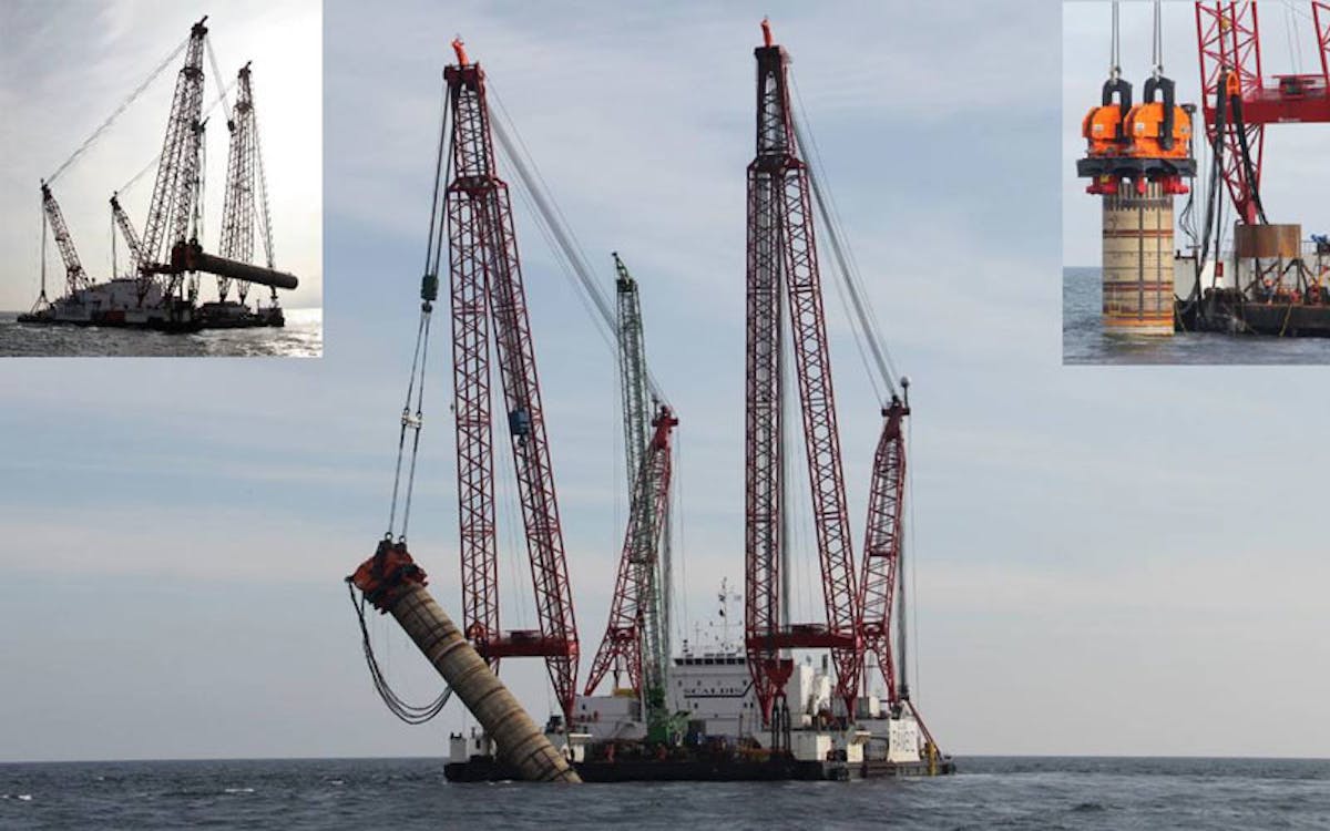 Vibro lift tool applied for NAM platform piling | Offshore