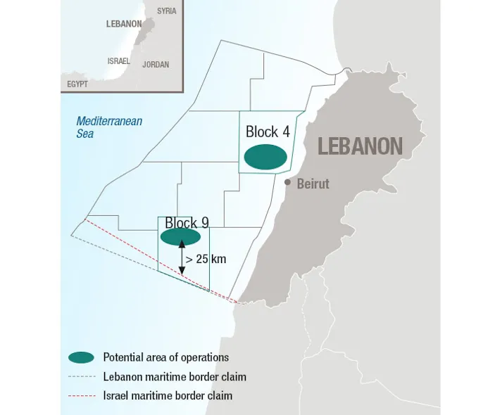 Offshore Lebanon drilling target ‘outside’ disputed border area | Offshore