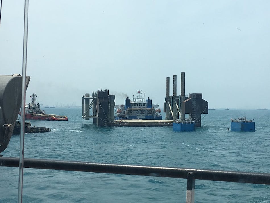 Buoyancy tanks assist shallow-water Bahrain jacket installation | Offshore