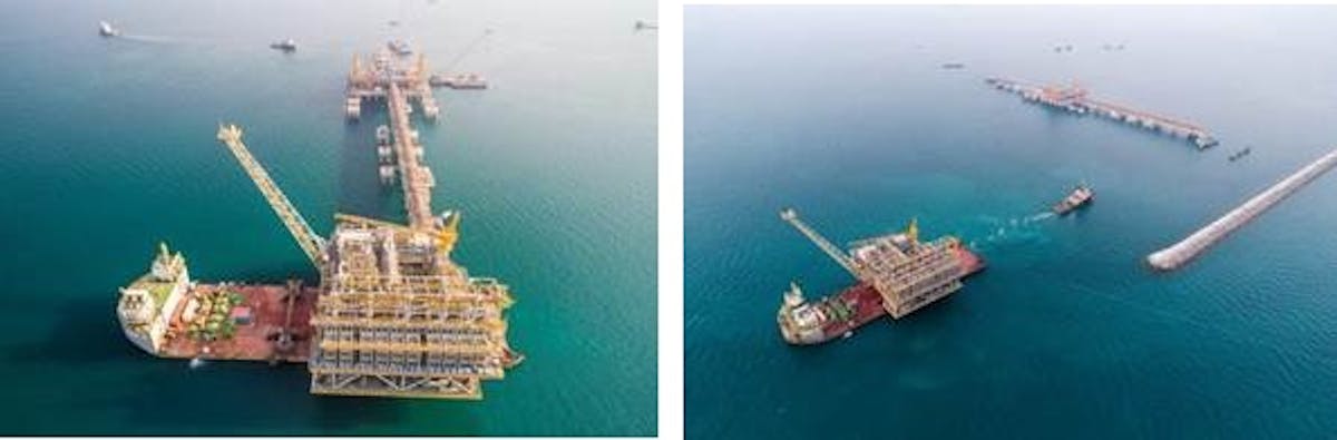 Near-shore platform connected for Bahrain re-gasification project ...