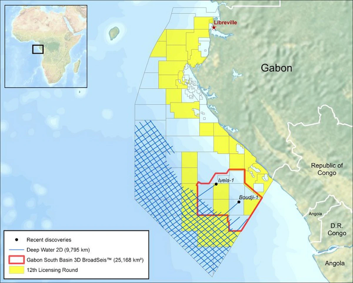 Gabon South 2D seismic survey results to support offshore license bids ...