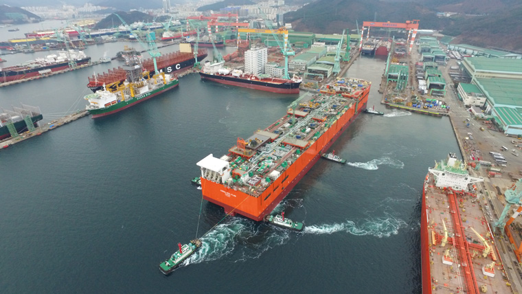 Coral Sul FLNG hull launched in South Korea | Offshore Magazine
