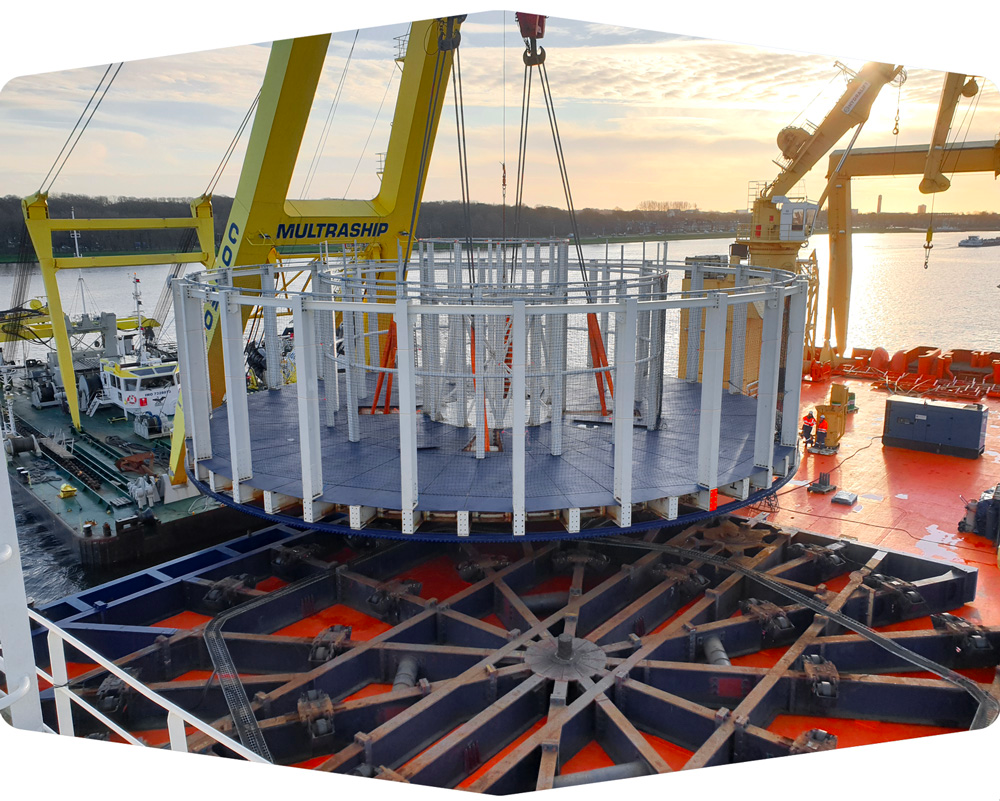 Modified carousel fitted to Normand Clipper | Offshore