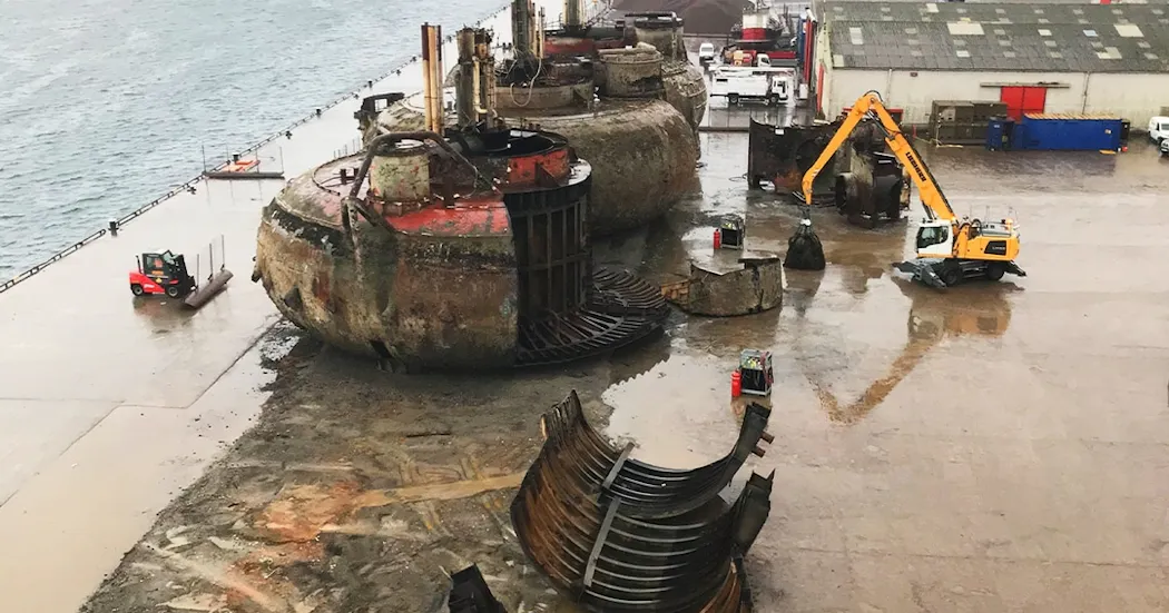 North Sea Buchan platform pontoons recycled | Offshore