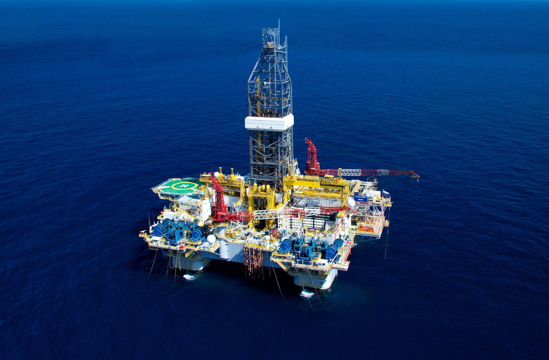 Three reactivated Valaris drilling rigs at work offshore Australia, the ...
