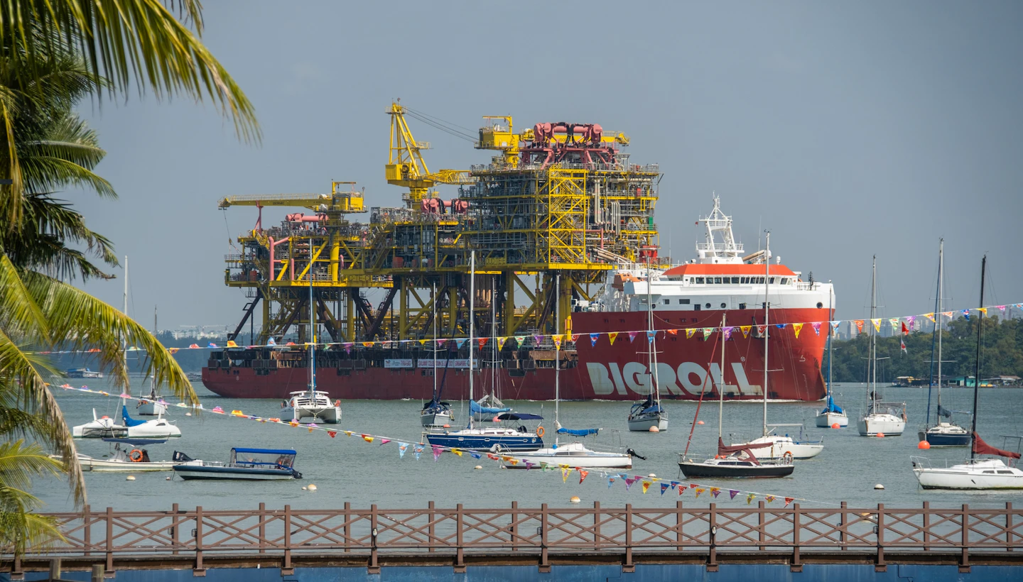 Tyra topsides sailing to the Danish North Sea | Offshore