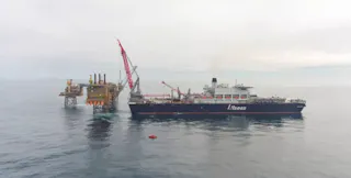 Pioneering Spirit delivers North Sea Buzzard platform module | Offshore