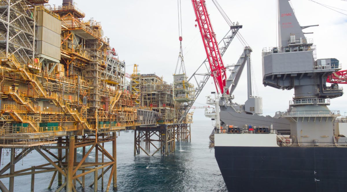 Pioneering Spirit delivers North Sea Buzzard platform module | Offshore