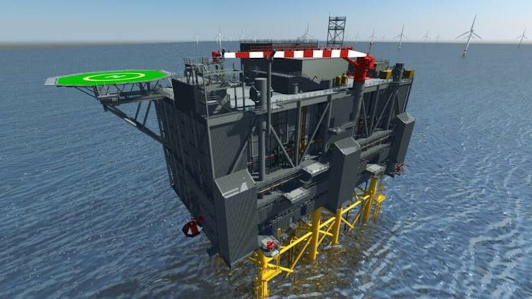 KenzFigee supplying crane for Sofia HVDC converter platform | Offshore KenzFigee supplying crane for Sofia HVDC converter platform | Offshore