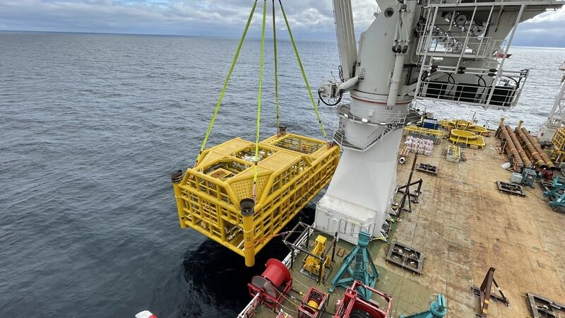 Seagull subsea manifold connected to ETAP complex in the UK North Sea ...