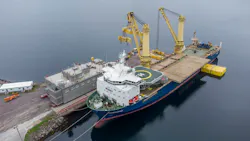 Jumbo heavy lift vessel transports platform modules from Canada to ...