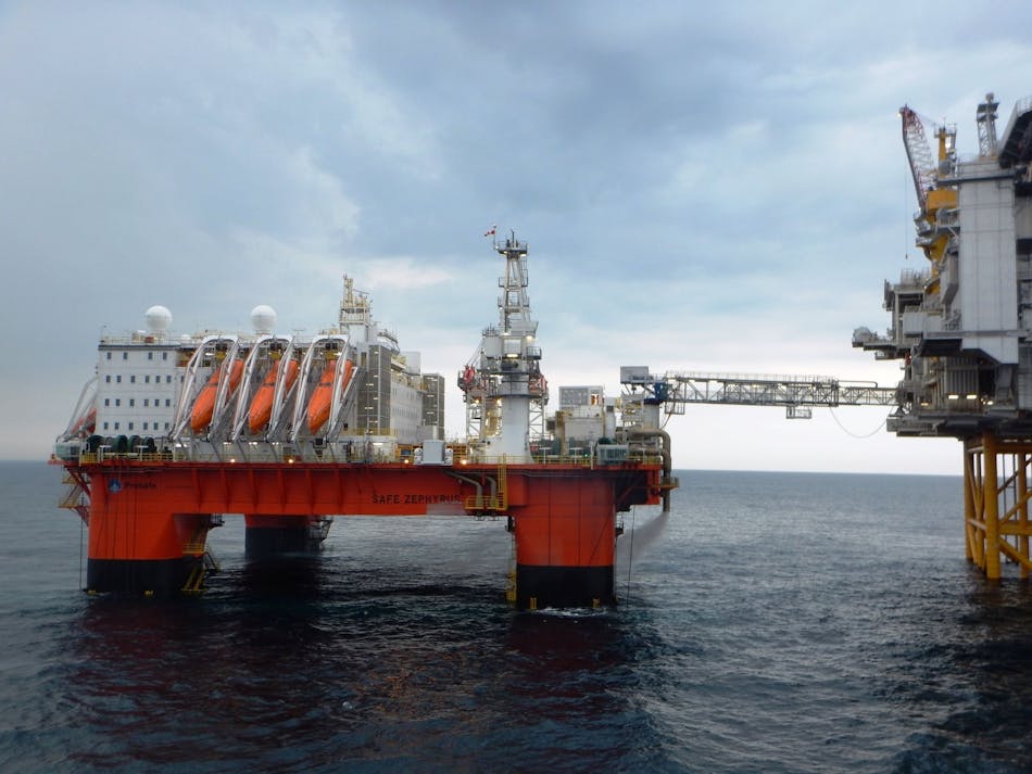 Prosafe accommodation support rigs active in the North Sea, offshore ...