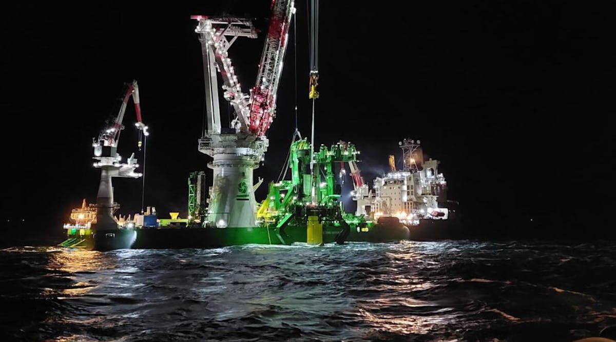DEME Offshore's Orion vessel installs Fécamp substation | Offshore DEME Offshore's Orion vessel installs Fécamp substation | Offshore