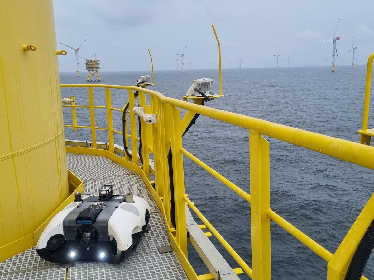 AUV inspects monopile foundations at North Sea wind farm | Offshore