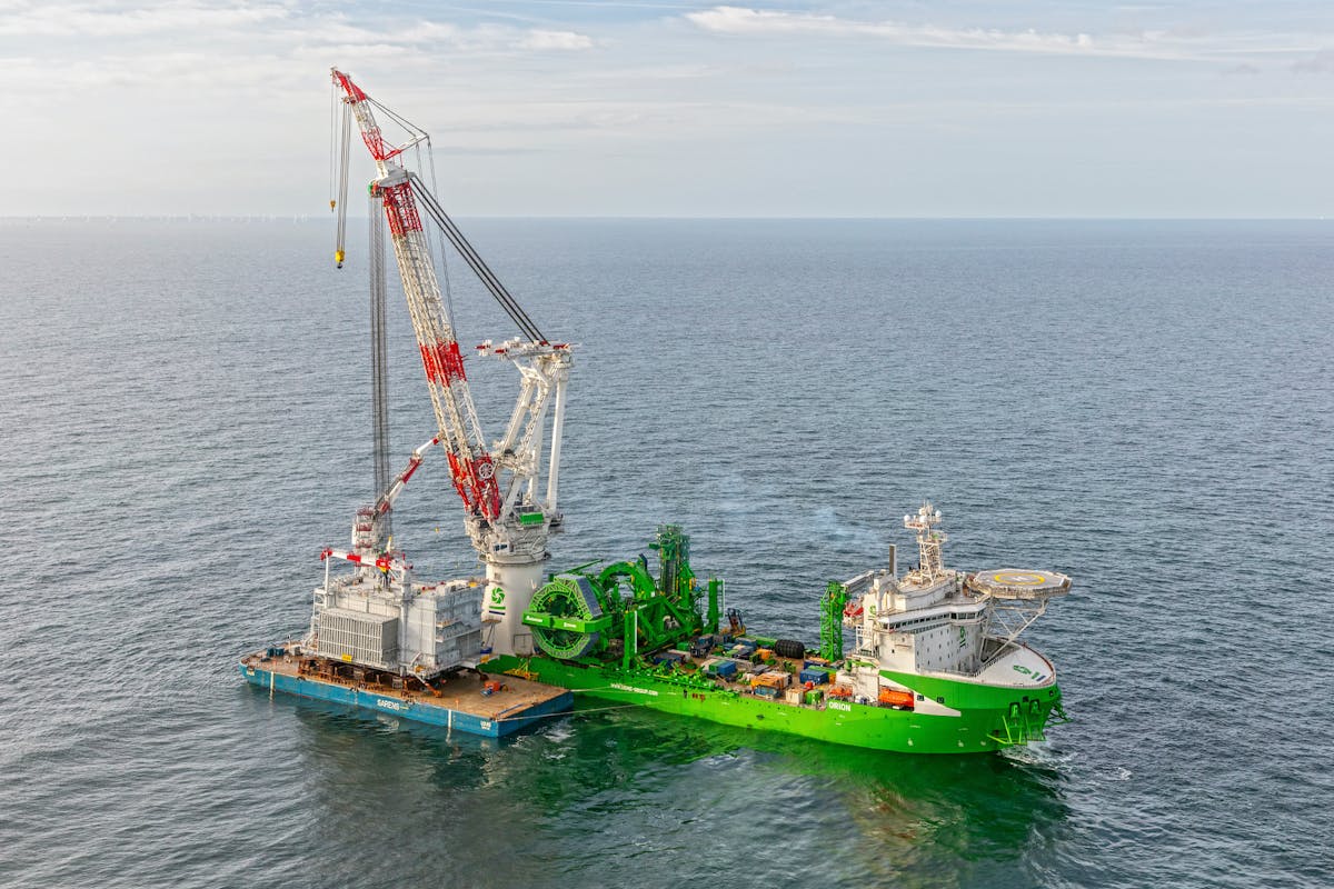 Hollandse Kust (north) transformer topsides installed in the North Sea ...