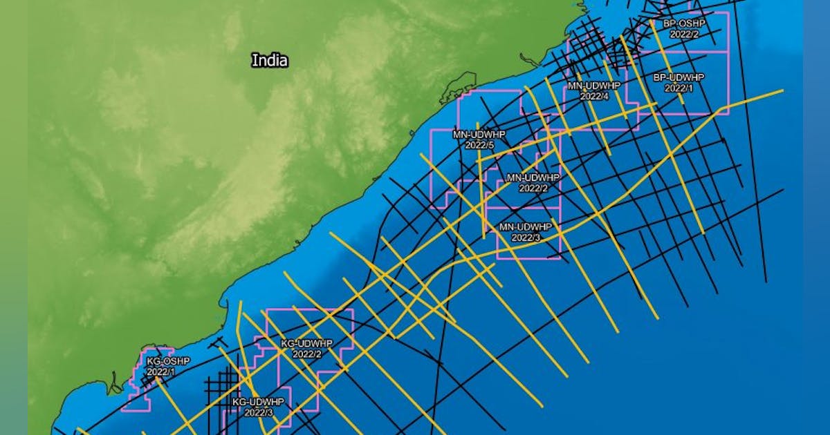 Searcher issues offshore India 2D seismic dataset | Offshore Searcher issues offshore India 2D seismic dataset | Offshore