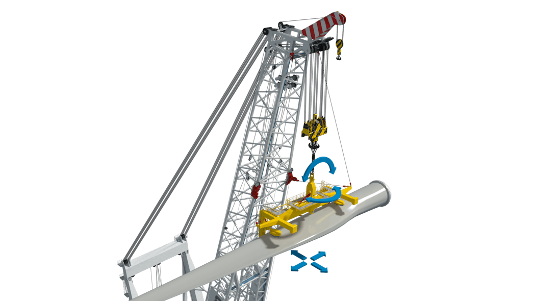 Crane stabilization system eases placement of offshore wind turbine ...