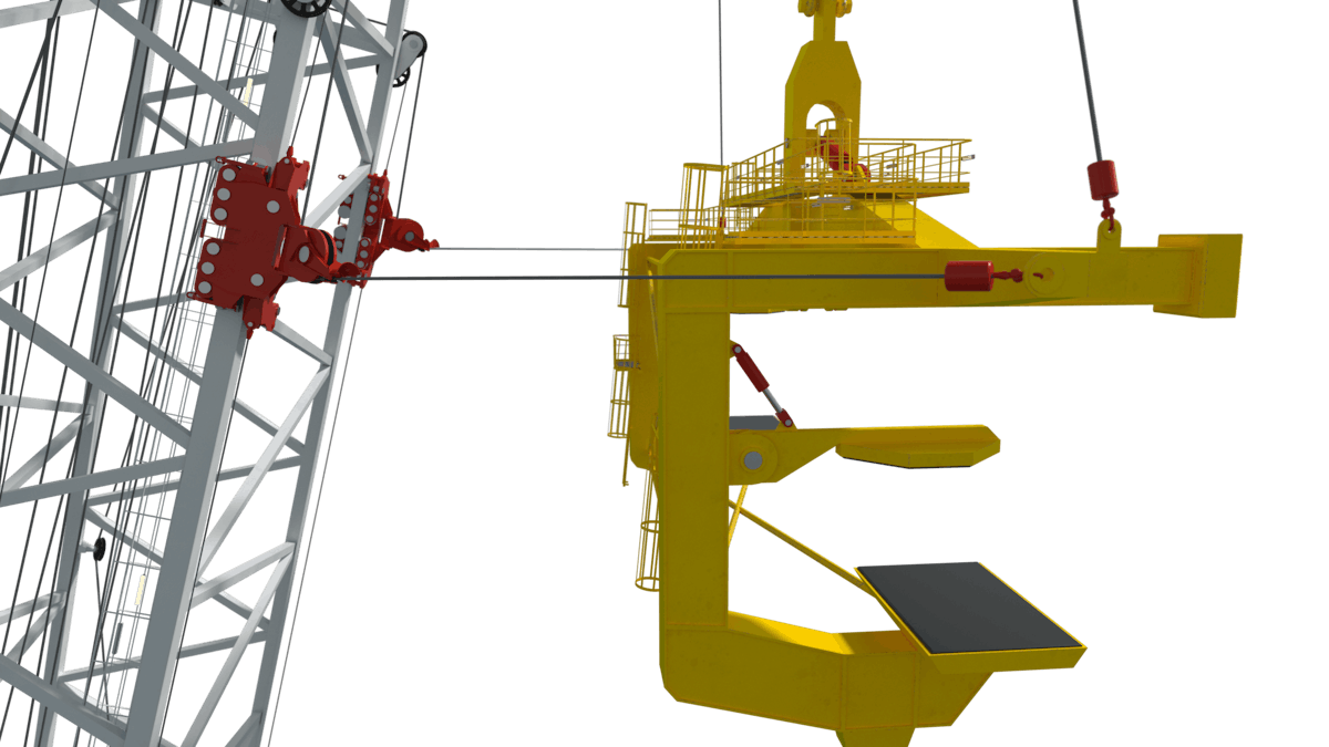 Crane stabilization system eases placement of offshore wind turbine ...