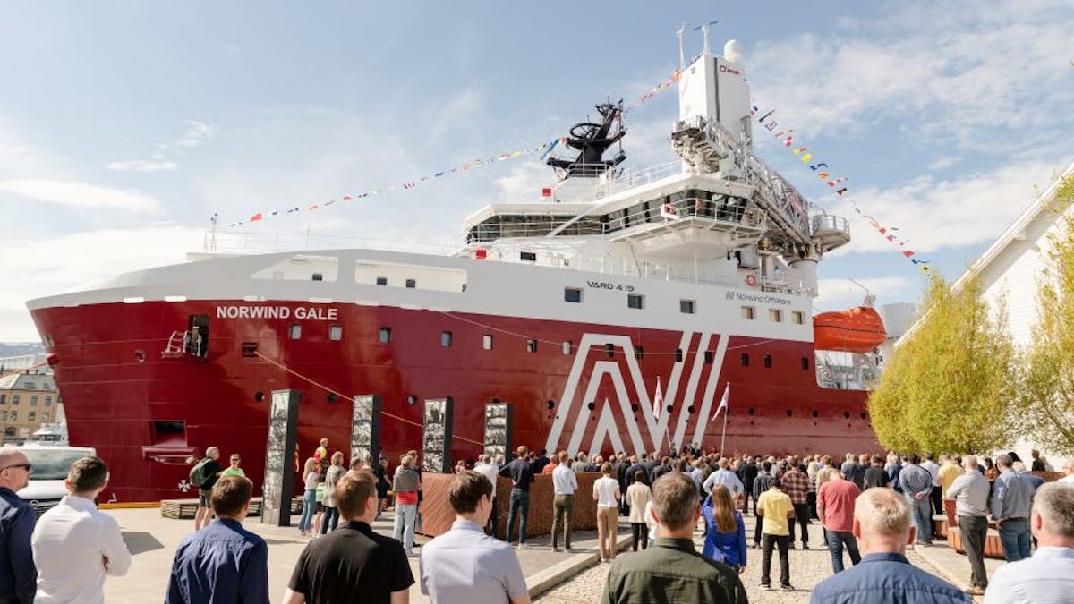 Norwind Gale construction support vessel departs Vard shipyard | Offshore