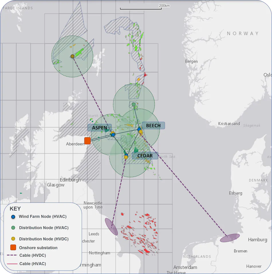 Floating offshore wind grid designed to power multiple North Sea ...