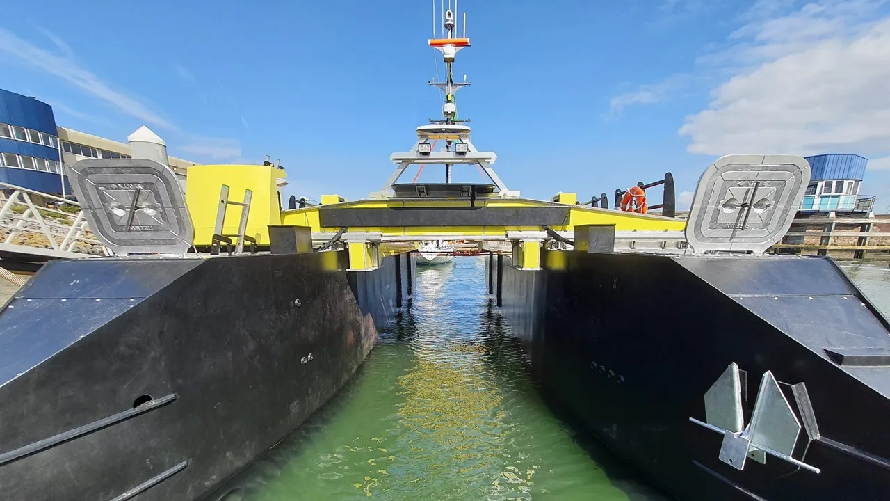 Uncrewed surface catamaran vessel for wind farm inspections set for service | Offshore