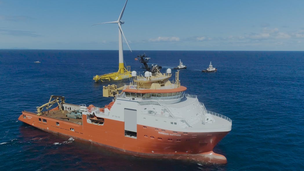 DemoSATH floating wind platform installed offshore | Offshore