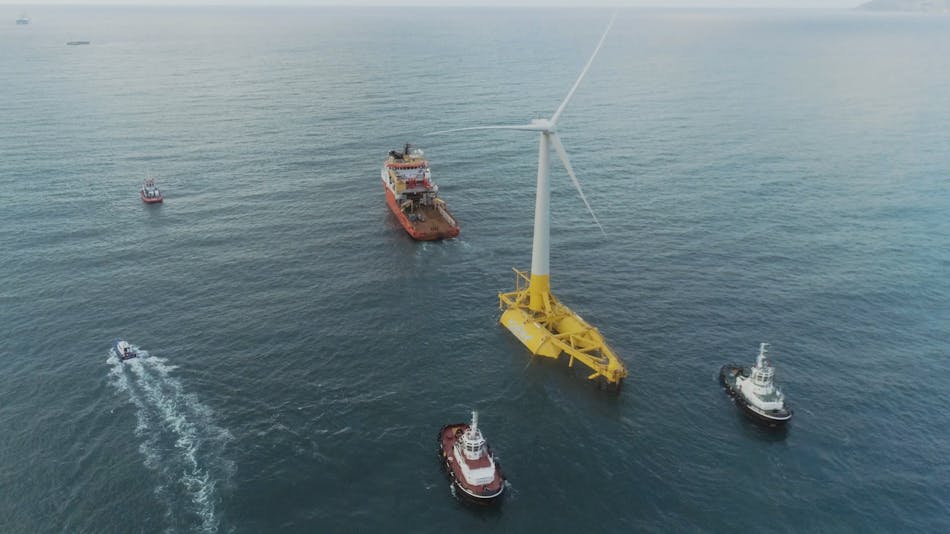 DemoSATH floating wind platform installed offshore | Offshore