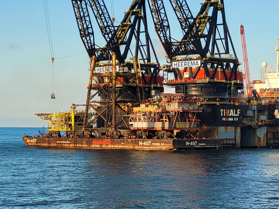 Allseas removes two Morecambe Bay jackets for Spirit Energy | Offshore