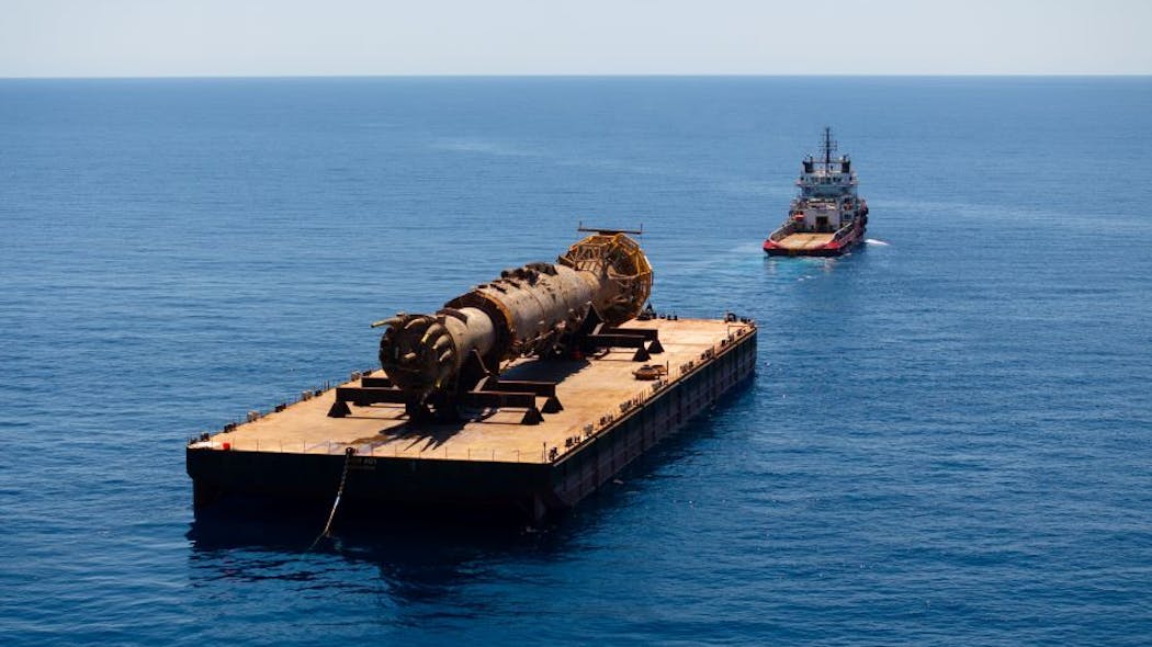 Heerema vessel removes riser turret mooring from Enfield offshore ...