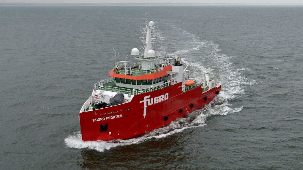 Fugro vessel surveying offshore Lithuania wind project location | Offshore