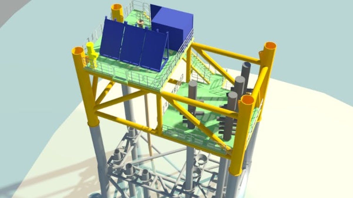 Support frame allows connection of carbon capture topsides to platform ...
